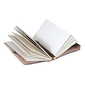 AzureGreen DOUBLE DRAGON Blank Page BOOK Handcrafted Leather Writing Unlined 5 x 7 JOURNAL (Brown)