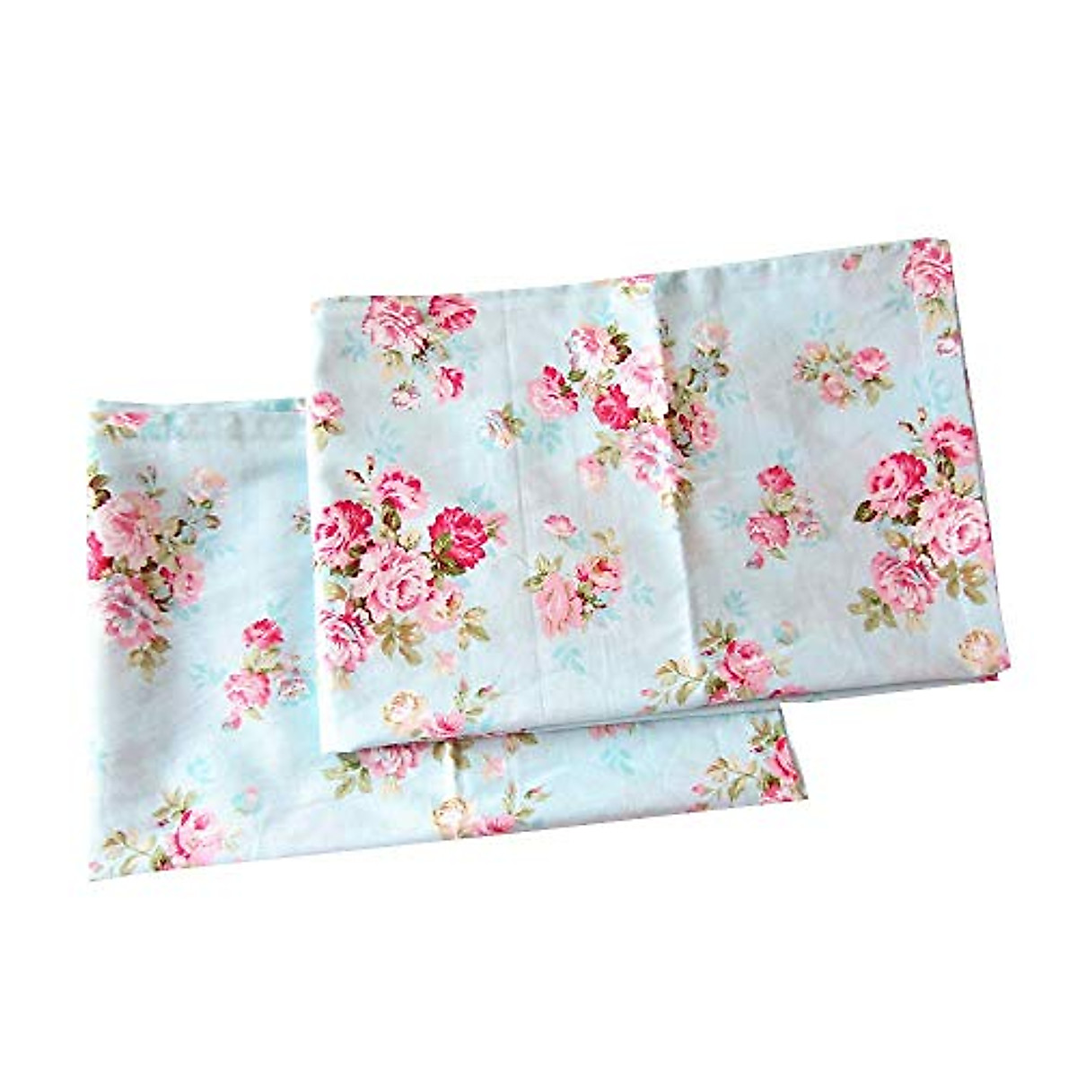 YIH Cotton Pillow Cases Standard Size Set of 2, Flower Printed Queen Pillowcases, Premium Quality Machine Washable (7)