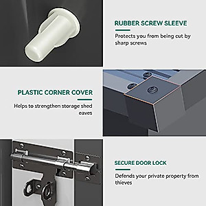 DWVO Outdoor Storage Shed 5x3FT, Heavy Duty Metal Tool Sheds Storage House with Single Lockable Door & Air Vent for Garden, Patio, Lawn to Store Bikes, Trash Bins, Tools, Lawnmowers