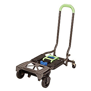 Cosco 12222PBG1E Shifter 300-Pound Capacity Multi-Position Heavy Duty Folding Dolly, Green Hand-Trucks & Shoulder Dolly Moving Straps