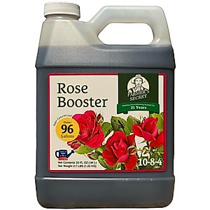 Farmer's Secret Rose Booster Fertilizer (32oz) - Super Concentrated - Formulated for All Types of Roses Throughout The Life Cycle - Encourages Healthy Growth and Vibrant Blooms