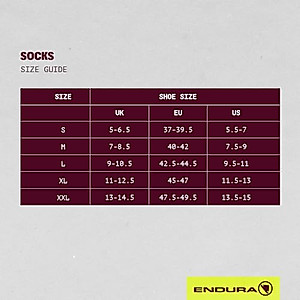 Endura Jagged Cycling Sock Black, Small