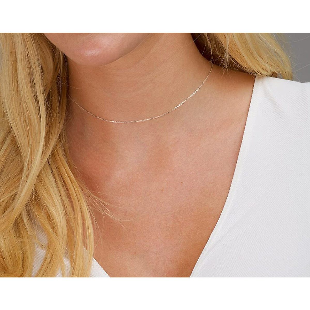 Jewelry Affairs 10k Yellow Real Gold Rope Chain Necklace, 0.6mm, 18"