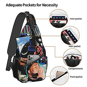 R-od W-ave Crossbody Bag,Sling Shoulder Backpack, for Outdoor Travel,Sports,Camping,Hiking,Shoulder Bags