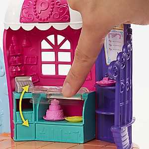 Polly Pocket Perfectly Paris Playset with 3-in Polly and Shani Dolls, 2 Scooters, 2 Helmets, Eiffel Tower, Fountain, Cafe, Table & 2 Chairs; For Ages 4 Years Old & Up [Amazon Exclusive]