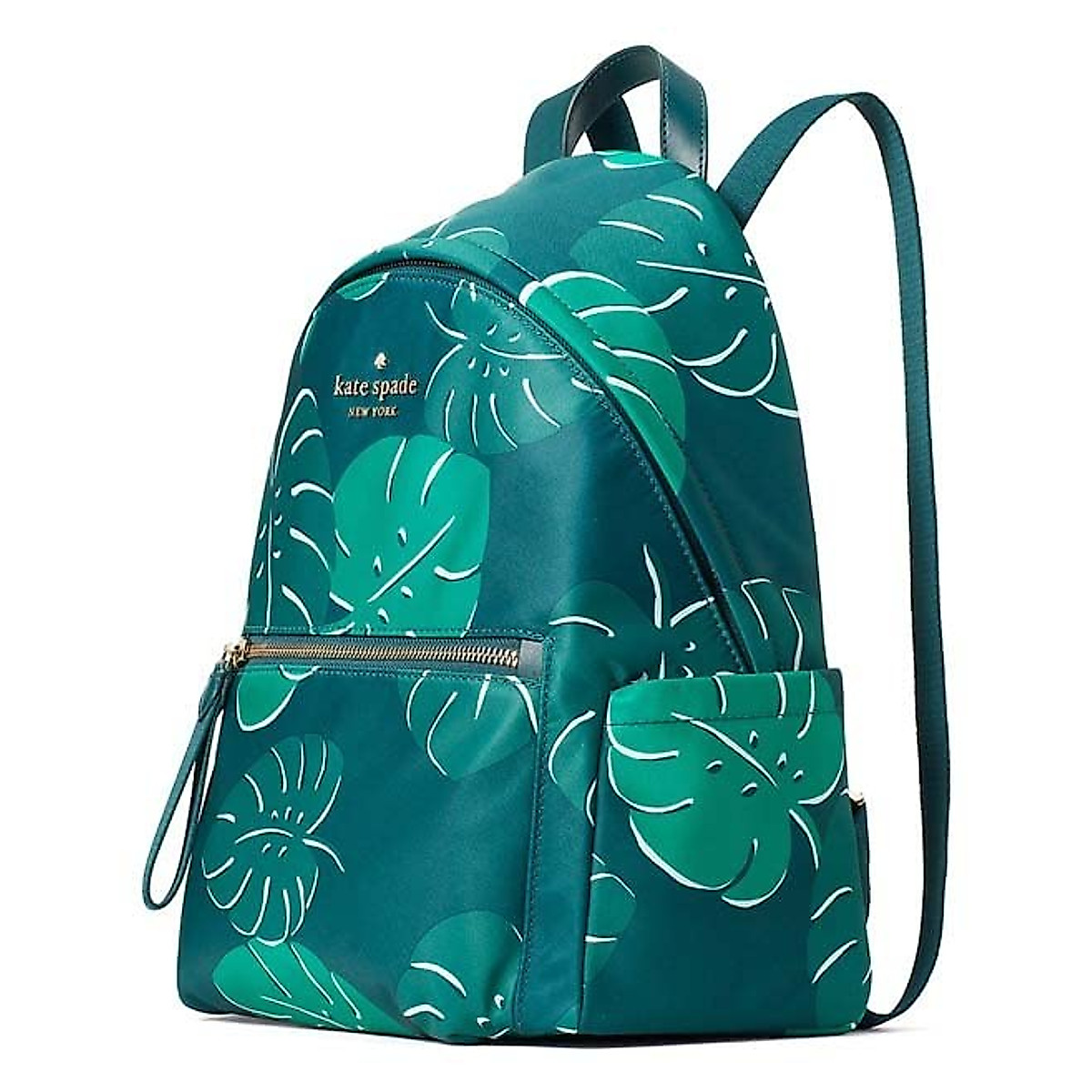 Kate Spade New York Chelsea Medium Nylon Backpack, Monstera Leaves Multi