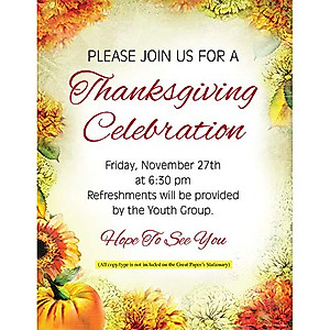 Great Papers! Autumn Foliage Letterhead, 80 count, 11" x 8.5" (2013285)