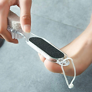 4 in 1 Foot File Pumice Stone Nail Brush Handheld Remover Pedicure Tool Reducer for Exfoliation