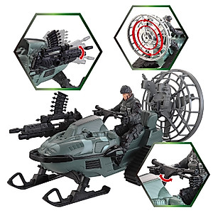 JOYIN Military Toy Set, Airplane, Pretend Play Fighter Jet with Soliders, Army Men Action Figures, Snowmobile, Kayak Boat, Army Toys for Boys Age 4-7, Kids Birthday Easter