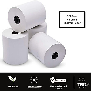 3 1/8” x 230' Thermal Paper Rolls - BPA FREE AND MADE IN THE USA – Receipt paper rolls – Point of Sale Cash Register - Thermal printer paper - Credit Card Paper - for POS systems (1 Case - 30 Rolls)