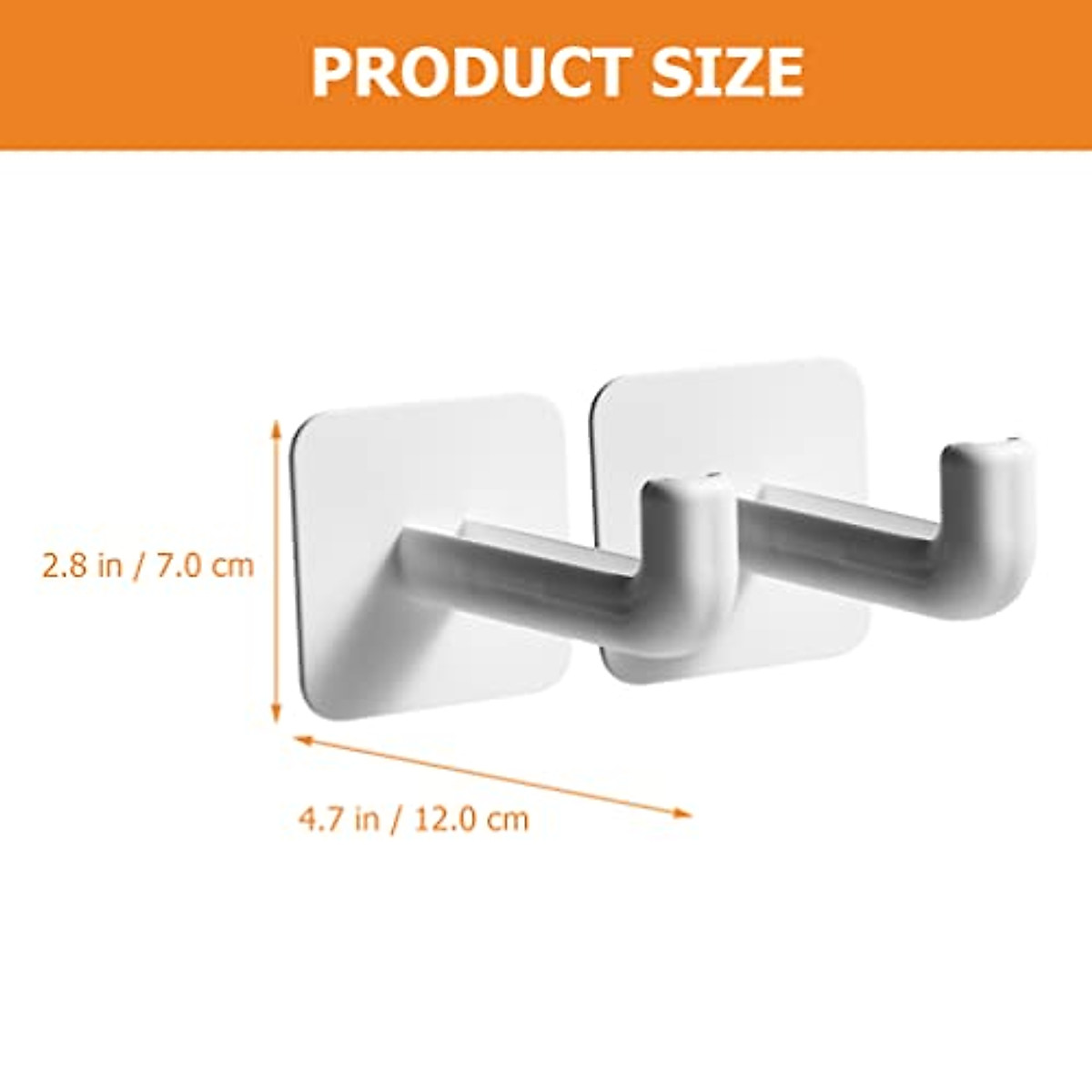 DOITOOL Laundry Organizer 2pcs Clothes Hanger Hooks Coat and Hat Hook Wall Hooks Single Wall Mount Hanger Closet Organizers for Clothes Hats Towel Purse Key Robes Bathroom Kitchen Hangers