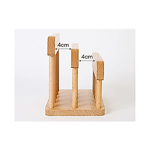 ZEESOON Beach Wooden Dual Cutting Board Rack Chopping Board Organizer Stand Holder Kitchen, Cutting Boards for Kitchen with Holder, Pantry Organization, Kitchen Cabinet Organizer
