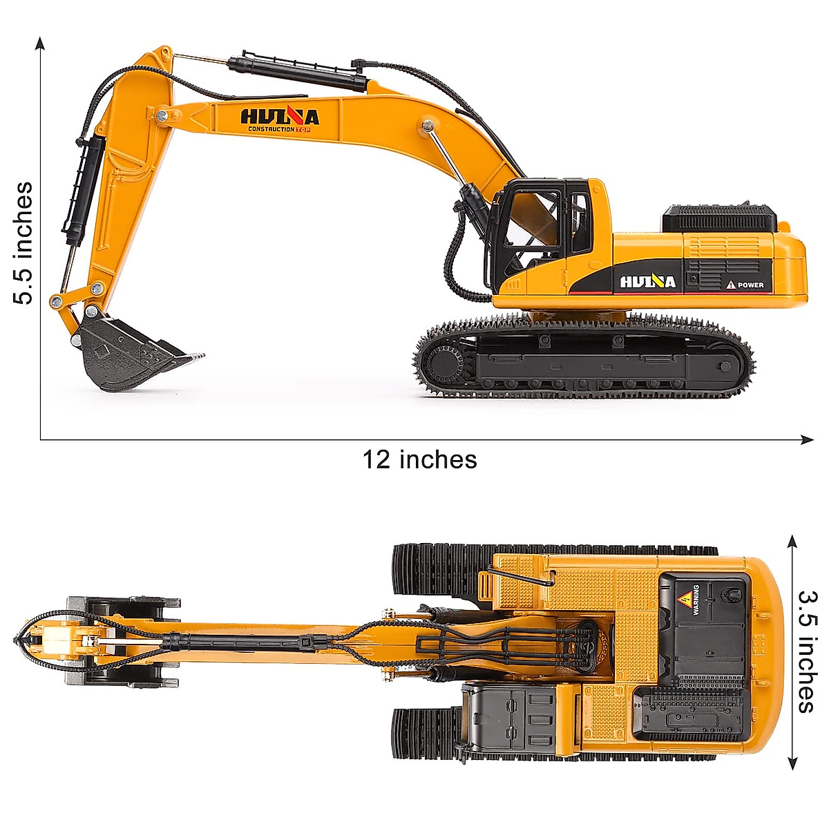 1/40 Scale Metal Excavator Toy, Diecast Construction Equipment Digger Trucks Toys for Boys Kids