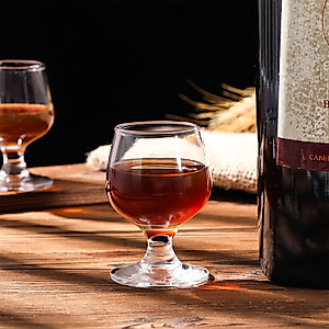 6 Pieces 2 Oz Mini Shot Glass Set Brandy Shot Glasses Tequila Shot Glass Clear Shot Glass Whiskey Glass Cup Tasting Glasses Mini Glass Snifters Cordial Glasses Sherry Glasses for Whiskey Brandy