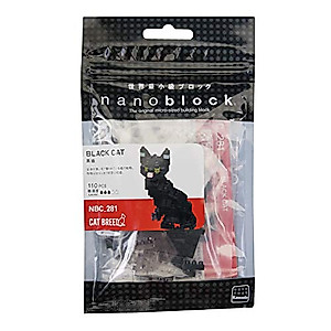 Nanoblock - Cat Breed (Black Cat) [Cats], Collection Series Building Kit