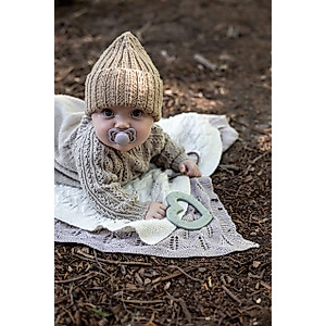 BIBS Baby Bitie Teether | BPA Free | Made in Denmark, Heart, Peach