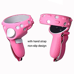 HUAYUWA Adjustable Head Strap with Head Cushion for Oculus Quest 2 VR Accessories, Replacement for Elite Strap Comfortable Protective Headband Enhanced Support and Reduce Head Pressure in VR, Pink