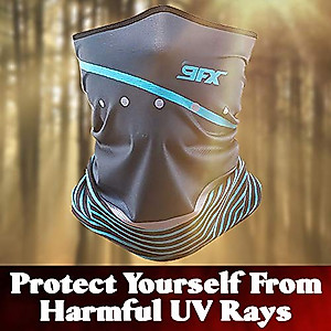 Neck Gaiter - Reusable Breathable Lightweight Bandana Face Mask - Cycling, Running, Construction, Fishing, Hiking