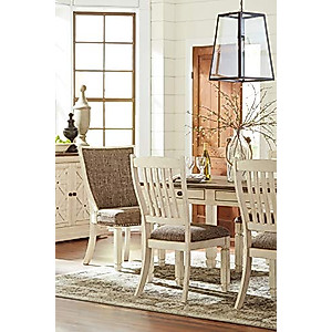 Signature Design by Ashley Bolanburg Farmhouse Dining Table with Drawers, Seats up to 6, Whitewash