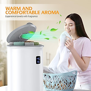 WXKNV Large Towel Warmer for Bathroom, Luxury Hot Towel Warmer with Timer, LED Display Time and Temperature, Insulation Effect Up to 150 Minutes, Delay Time Up to 24 Hours, Best Ideals
