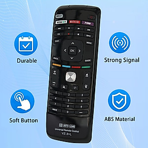Universal Replacement Remote Control VZ-3+L Compatible for All VIZIO LED QLED LCD HDTV 4K UHD HDR SMARTCAST Smart TVs Models for VIZIO-TV-Remote