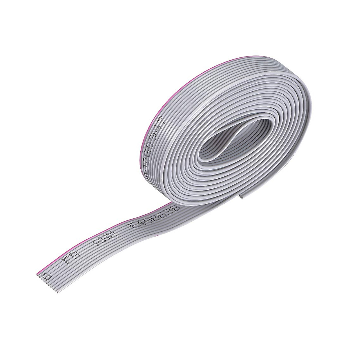 uxcell Flat Ribbon Cable Wire 2m/6.6ft Length 1.0mm Pitch 10 Pins Gray for AWM 2651 Connecting