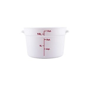 CenPro 29A-056 Round Food Storage Container - 12 Qt. Capacity - White - NSF