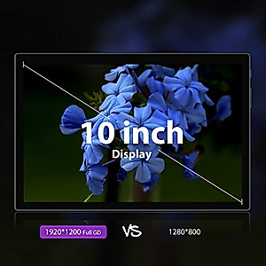 MAGCH 10 inch Tablet Android, 1920 * 1200 FHD Screen, Octa-Core Tablet, 64GB Storage 8000mAh Battery, Dual Camera Bluetooth 5.0/GPS/WiFi Android 11 Tablet, Metal Cover - Gray