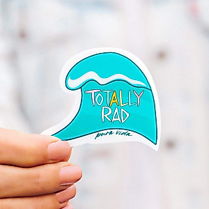 Pura Vida Surfer Girl Sticker Pack - Exclusive Colorful Design, Adhesive Accessories - 4 Pieces