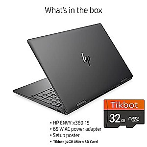 HP Envy x360 15.6" Touchscreen 2-in-1 FHD IPS Laptop, AMD Ryzen 7 5700U, Webcam, Backlit KB, Fingerprint, HDMI, AMD Radeon Graphics, Windows 10, 12GB RAM, 512GB PCIe SSD, with 32GB SD Card