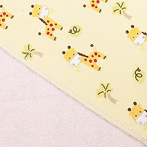 ReUseLife Large Waterproof Cotton Flannel Diaper Changing Mat Pad,31.5 X 26.5 Inch (Yellow Griaffe）