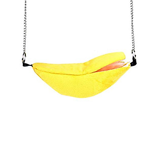 UEETEK Harmster Hammock,Banana Hamster Bed House Small Animal Warm Bed House Cage Nest Hamster Accessories
