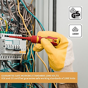 Mulwark 13-Piece Premium CR-V Insulated Screwdriver Set with 1000V Tools – Includes Phillips, Slotted, Pozidriv, and Torx Screwdrivers for Professional Use