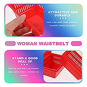 Toyvian 7pcs Plastic Coin Storage Baskets Decorative Desktop Basket Sundries Organizer