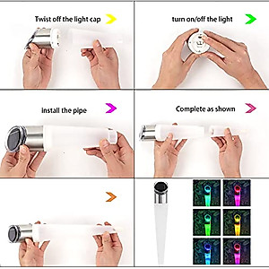 pearlstar Solar Lights Outdoor Garden Pathway Lights LED White&Color Changing Lights Landscape Lighting Waterproof for Path Lawn Patio Yard Walkway Driveway,4 LED Bulbs& 2 Lights Effect (6pack)