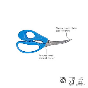 Tovolo Seafood Snips, Narrow Serrated Blade, Crab & Shell Cracker