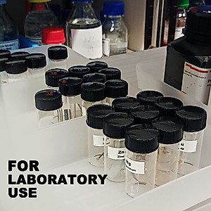 Glass Sample Vials,Wide Mouth Glass Bottle Boro 3.3 with Black Cap for laboratory,reagents bottle,leaf teas, spices,herbs, medication,paint,DIY Craft vials with sticker & Funnel (30mm 40ml 4pcs)