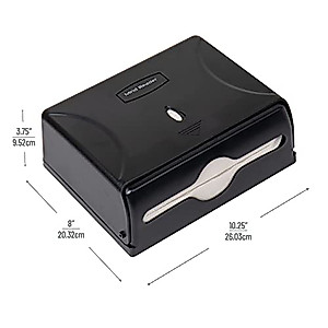 Mind Reader Multifold Paper Towel Dispenser, Paper Towel Holder, Restroom, Wall Mount, Set of 3, Black