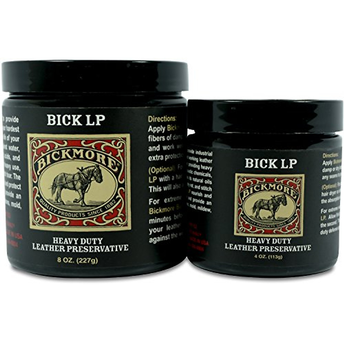 Bickmore Leather Conditioner, Scratch Repair Bick LP 4oz - Heavy Duty LP Leather Preservative | Leather Protector, Softener and Restorer Balm for Dry, Cracked, and Scratched Leather | Made in USA