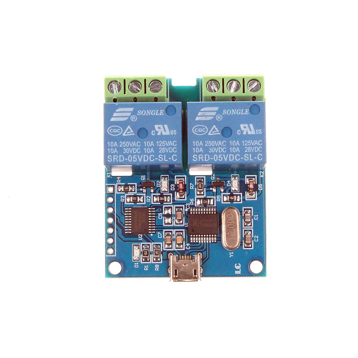 NOYITO 2-Channel Micro USB Relay Module USB Smart Control Switch USB Intelligent Control Switch (2-Channel Micro USB)