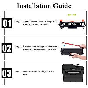 DIU (Black, 1-Pack) TN-730 TN730 Toner Cartridge Replacement Brother HL-L2350DW L2370DW/DWXL L2390DW L2395DW DCP-L2550DW MFC-L2710DW L2750DW L2750DW Printers by PALLADIUMTONER (PL TN730-1PK)
