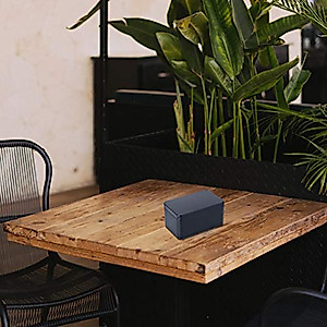 DOITOOL Metal Container Rectangular Tin Box with Lids, Portable Tea Storage for Tea, Candy, Candle, Jewelry - Black (13x8x6cm) Small Tin Box