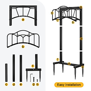 Shomextol Garden Hose Holder -Upgraded Hose Holder Holds 100-feet Hose,Freestanding Heavy Duty Hose Hanger,Sturdy Hose Stand and Hose Storage Rack for Lawn & Yard,Black