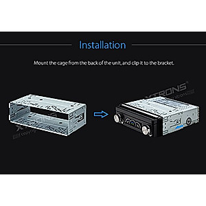 XTRONS Universal Single Din 1 Din Stereo Radio Replacement Fitting Cage Kit Installation