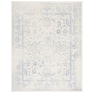 SAFAVIEH Adirondack Collection Area Rug - 9' x 12', Ivory & Slate, Oriental Distressed Design, Non-Shedding & Easy Care, Ideal for High Traffic Areas in Living Room, Bedroom (ADR109S)