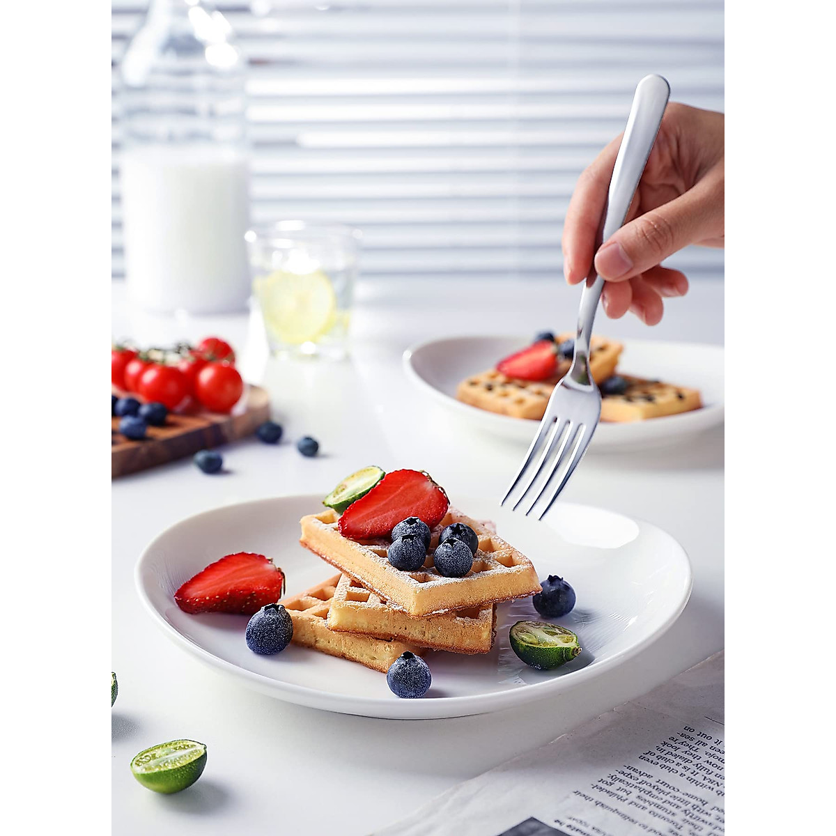 Sweese 7.8 Inches Dessert Plates & 10 Ounce Small Bowls Set of 6