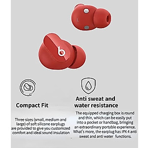 Real Wireless Bluetooth Headset Active Noise Reduction in Ear Sports Headset (Black)