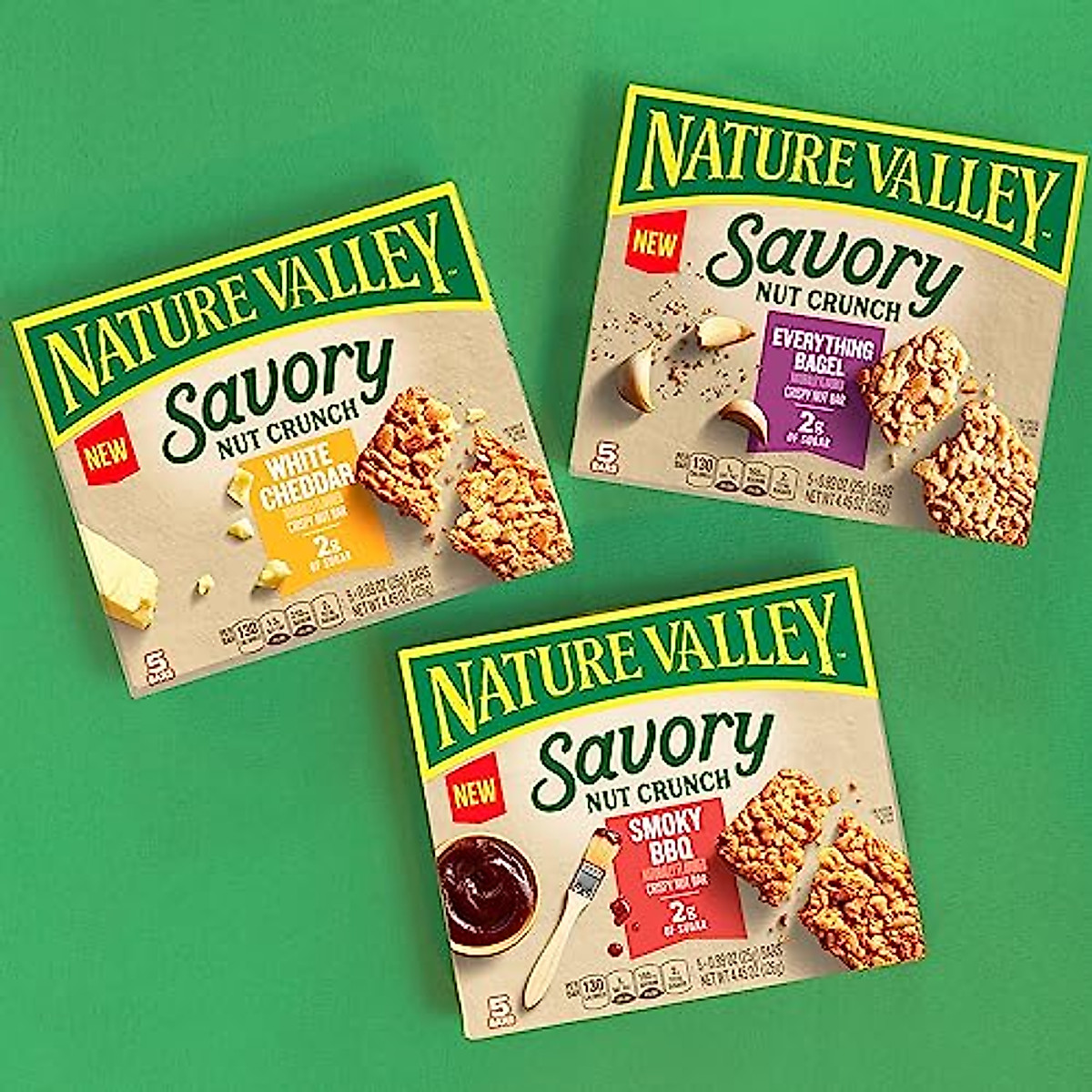 Nature Valley Savory Nut Crunch Bars, White Cheddar, 0.89 oz, 5 bars