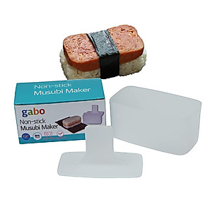 GABO Non Stick Musubi Maker, Press Mold, Certifed Safety, None Toxic, BPA Free (White)