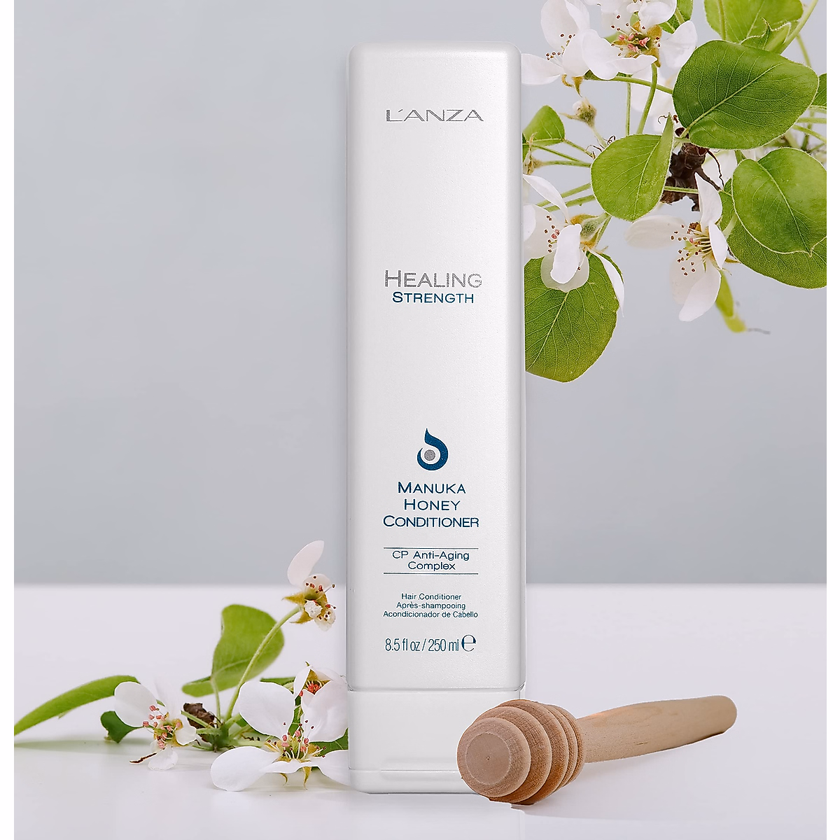 L’ANZA Healing Strength Manuka Honey Conditioner - Strengthens, Protects and Restores Weak, Fragile, and Aged Hair, Rich with Keratin Protein, Healing Oils, and Vitamin C (33.8 Fl Oz)